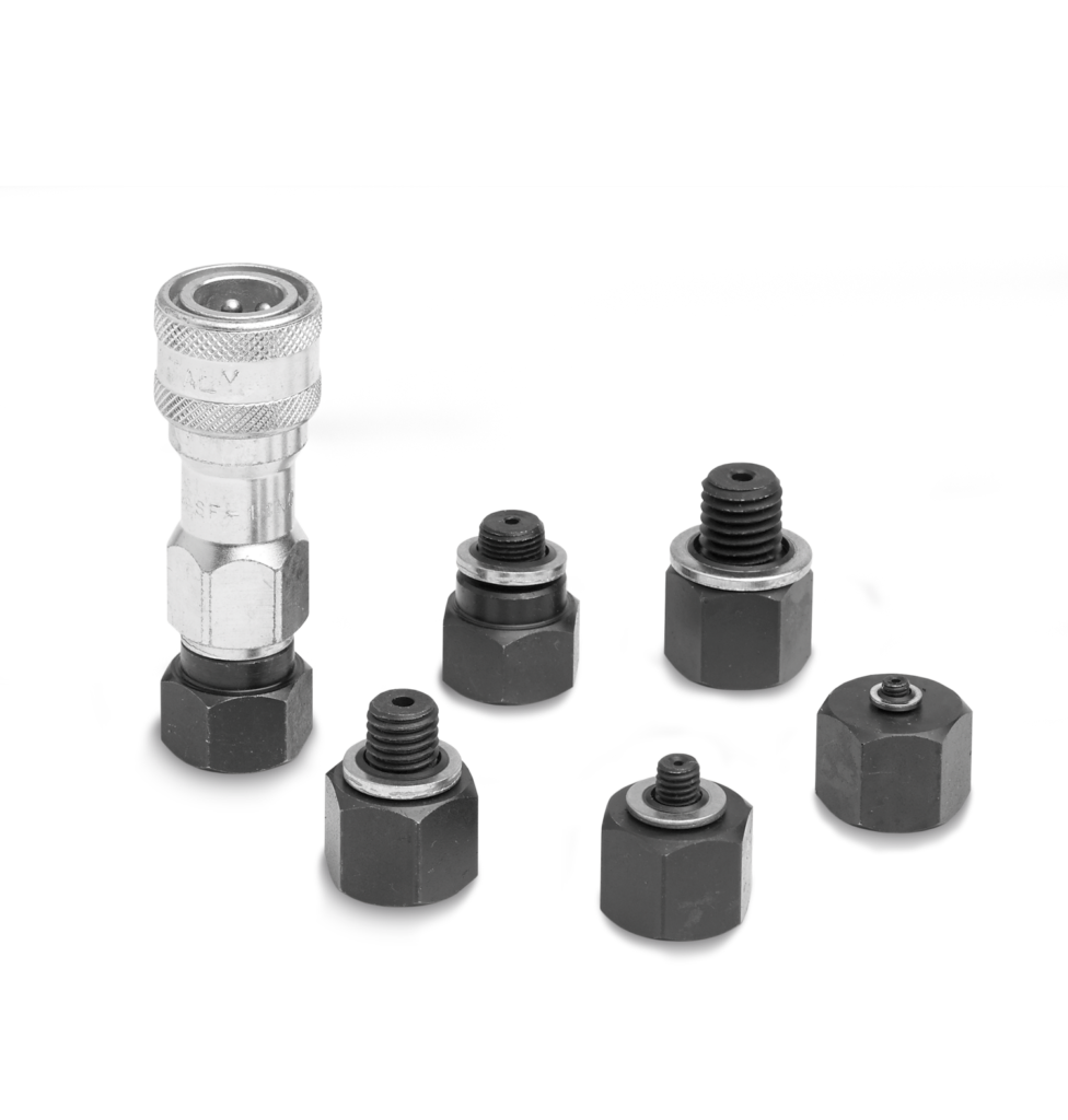 Fittings, connected hoses nitrogen gas springs | Bordignon