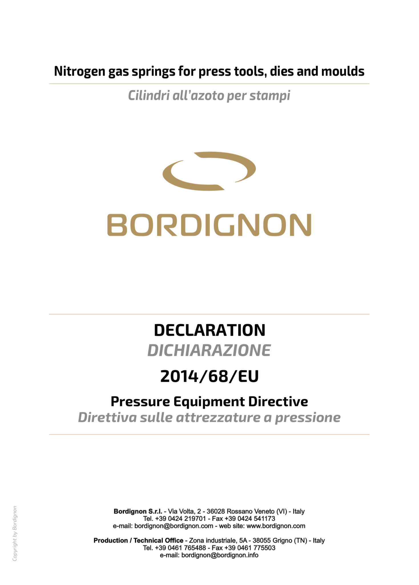 Download | Catalogs, certifications and Forms | Bordignon