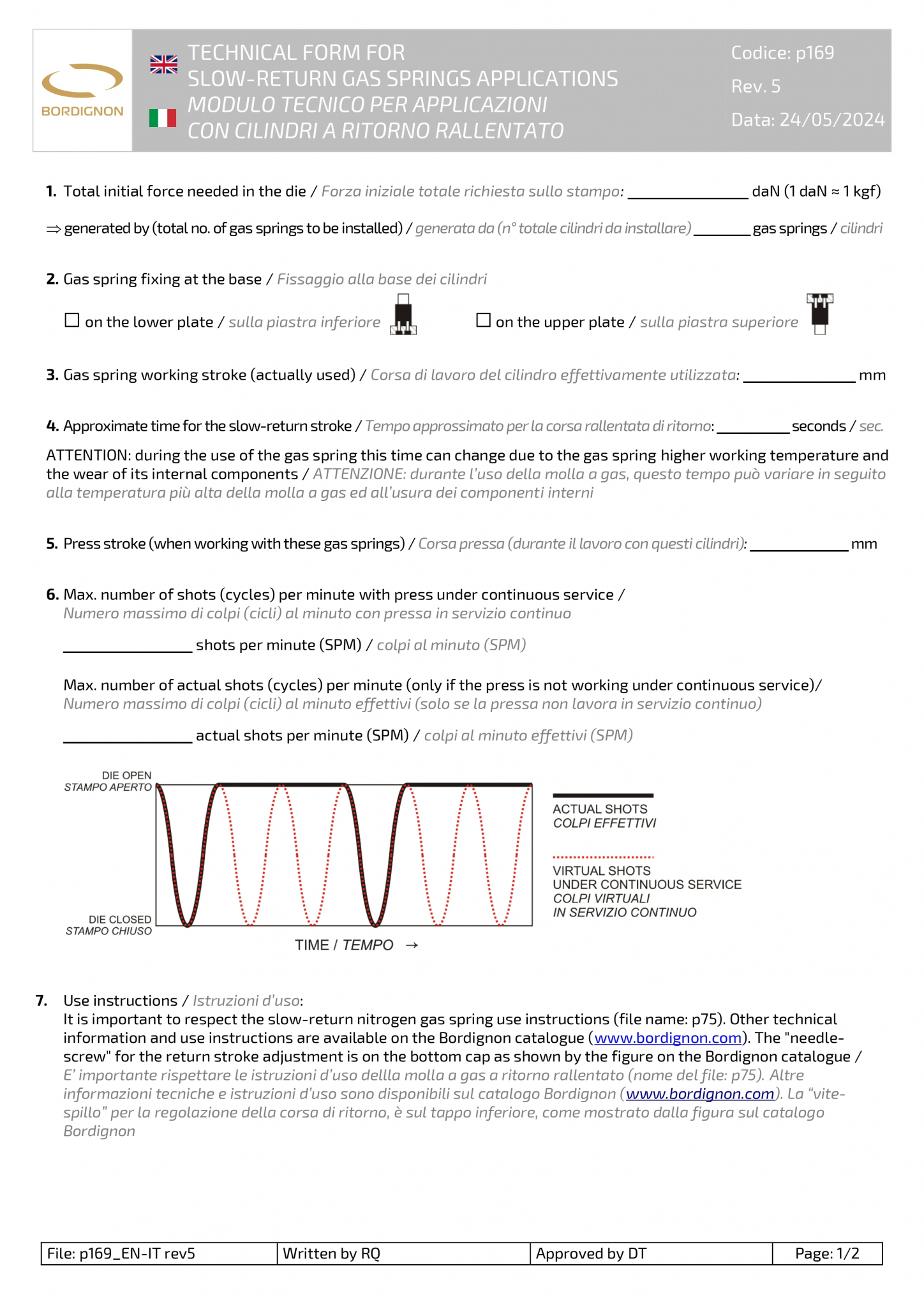 Cilindri e molle normalizzate ISO 10243 standard pdf | Bordignon